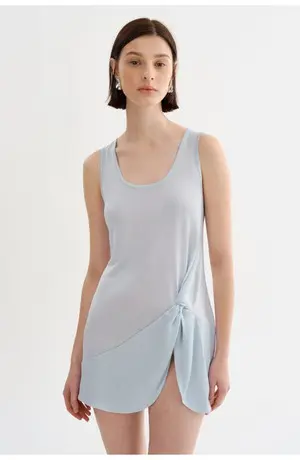 LAMARQUE Araya Sleeveless Mini Dress - Blue Shimmer