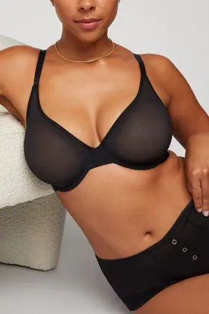 NEGATIVE UNDERWEAR Sieve Demi Bra - Black