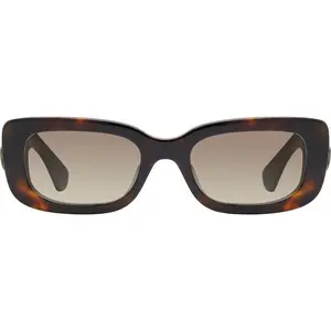 Kurt Geiger 52mm Rectangular Sunglasses - Havana/brown