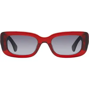 Kurt Geiger 52mm Rectangular Sunglasses - Light Red Pastel/coral