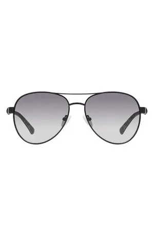 Kurt Geiger 57mm Aviator Sunglasses - Black/smoke Gradient