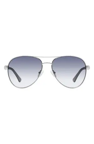 Kurt Geiger 57mm Aviator Sunglasses - Silver/blue Gradient