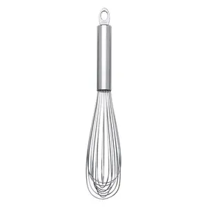 CUISIPRO Solid Handle 8 Inch Egg Whisk - Silver