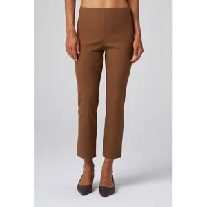 FRANNE GOLDE Cropped Stretch Magic Pant - Chestnut