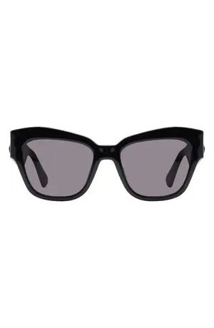 Kurt Geiger 53mm Cat Eye Sunglasses - Black/smoke