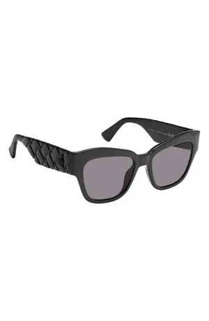 Kurt Geiger 53mm Cat Eye Sunglasses - Black/smoke