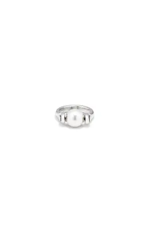 UNODE50 Pearl Accent Ring - Silver