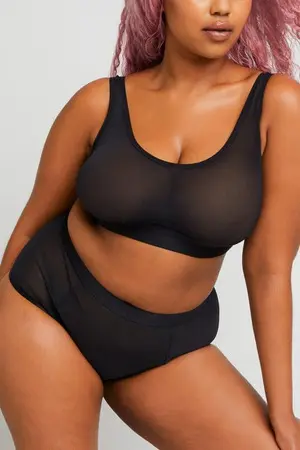 NEGATIVE UNDERWEAR Sieve Bra Top - Black