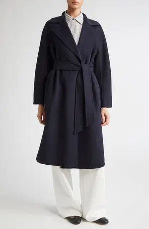 Max Mara Virgin Wool-blend Belted Coat