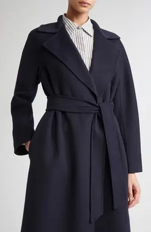 Max Mara Virgin Wool-blend Belted Coat