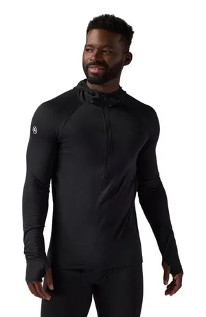 BACKCOUNTRY Pines Microgrid Ultra-lt Baselayer 1/2-zip Scuba Top - Black