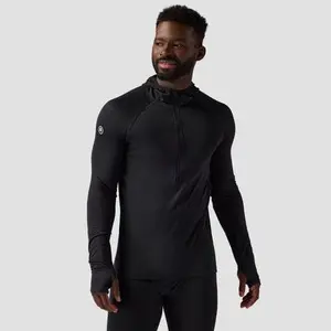 BACKCOUNTRY Pines Microgrid Ultra-lt Baselayer 1/2-zip Scuba Top - Black
