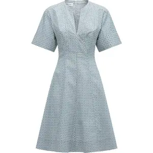 CALLAS MILANO Sora Fit & Flare Printed Dress - Blue Print