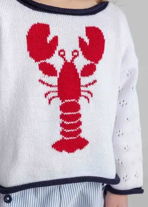 FLORENCE EISEMAN Sweater With Lobster Intarsia