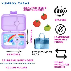 YUMBOX Tapas Sandwich-friendly Bento Box - Seville Purple
