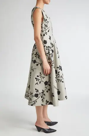 Max Mara Clea Floral Print Midi Dress