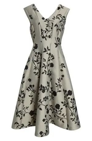 Max Mara Clea Floral Print Midi Dress
