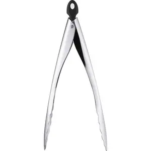 CUISIPRO 9.5 Inch Stainless Steel Locking Tempo Tongs - Silver