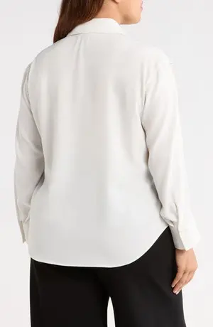 Lyssé Natasha Lace Trim Button-up Shirt