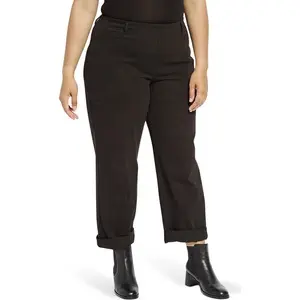 Lyssé Pull-on Knit Barrel Jeans - Black