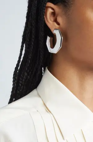 Givenchy Chain Link Hoop Earrings