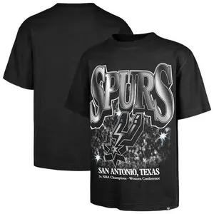 '47 San Antonio Spurs Past Champs Collection Flashbulb Foundation T-shirt - Black