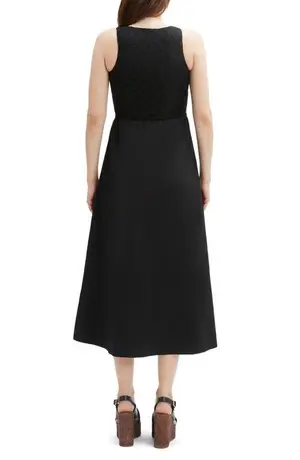 Bardot Bryony Lace & Poplin Midi Dress