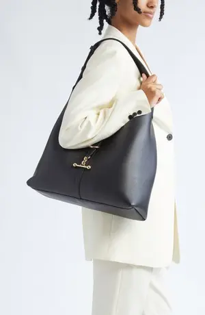 Strathberry Kite Leather Hobo Bag - Black