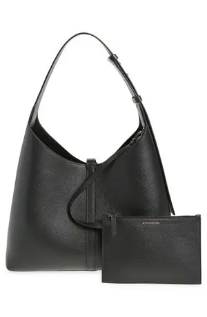 Strathberry Kite Leather Hobo Bag - Black