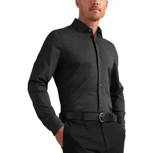 RHONE Commuter Slim Fit Performance Button-up Shirt - Iron Oxford