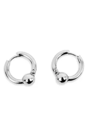 TWOJEYS Ball Hoop Earrings - Silver
