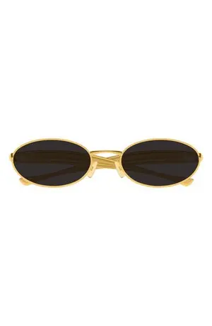 Bottega Veneta 57mm Oval Sunglasses - Gold