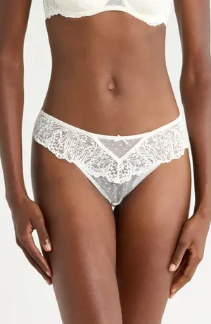 Hunkemoller Posie Brazilian Cut Briefs - Snow White