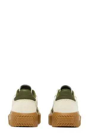 Sorel Ona Ave T-toe Platform Sneakers - Chalk/utility Green