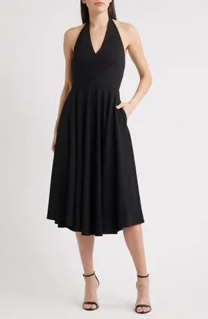 Black Halo Knee Length Dresses
