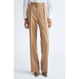 Max Mara Carbone Straight-Leg Pants Camel