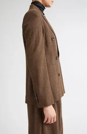 Max Mara Houndstooth Double-breasted Blazer