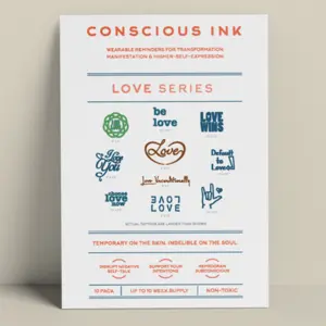 CONSCIOUS INK Love Variety 10-pack - White