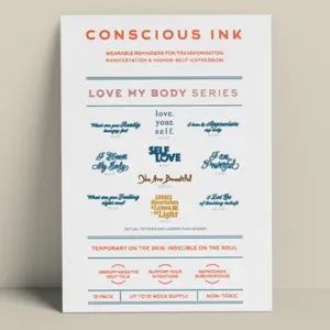 CONSCIOUS INK Love My Body Variety 10-pack - White