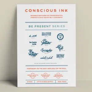 CONSCIOUS INK Be Present Variety 10-pack - White