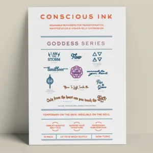 CONSCIOUS INK Goddess Variety 10-pack - White