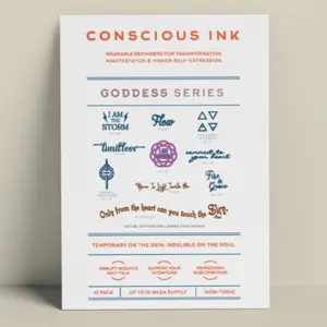 CONSCIOUS INK Goddess Variety 10-pack - White