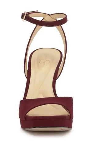 Jessica Simpson Jixte Ankle Strap Platform Sandal - Dark Cherry Supmcs