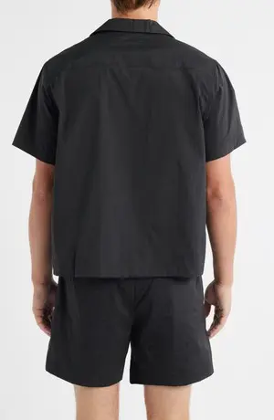 RIZORT Kore Stretch Nylon Camp Shirt - Black