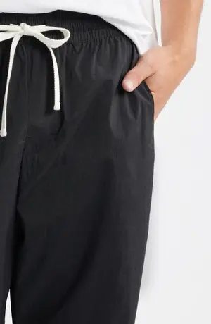 RIZORT Kore Drawstring Nylon Pants - Black