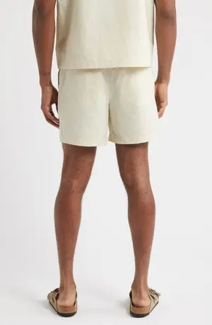 RIZORT Nylon Drawstring Shorts - Cream