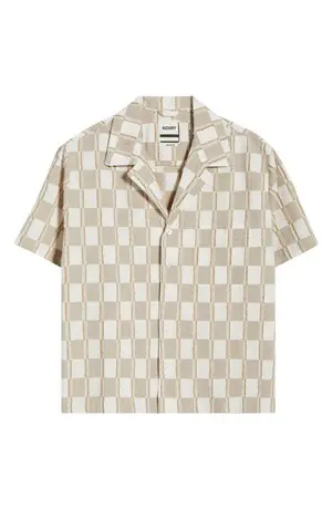 RIZORT Andrew Check Cotton Camp Shirt - Tan