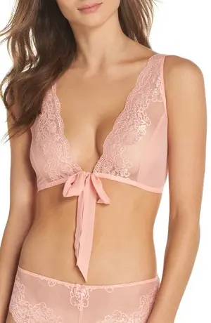 Chelsea28 Sheer Love Bralette - Coral Almond