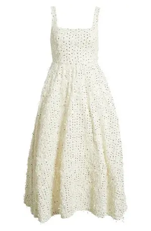 SONYA MODA Valentino Sequin Tweed Midi Dress