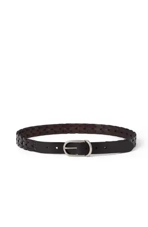 Brunello Cucinelli Braided Leather Belt - Brown